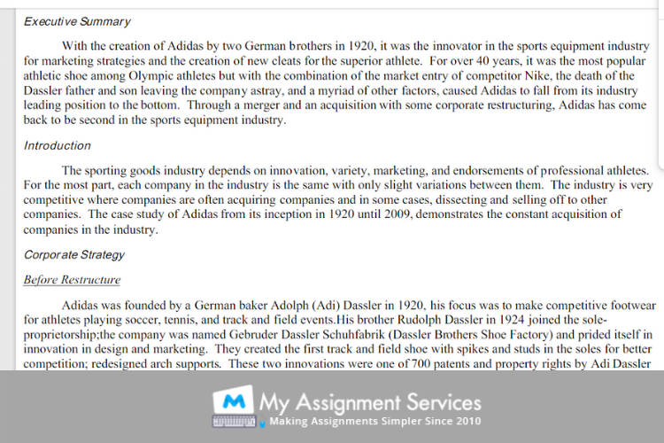Adidas Case Study Help | SWOT Analysis of Adidas by Top Professionals